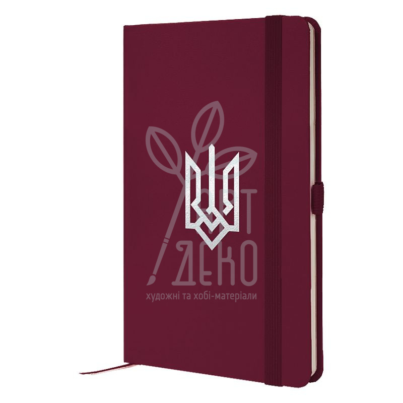 Книга записна Partner "Герб", винна, клітинка, 12,5х19,5, см, 96 л., Axent